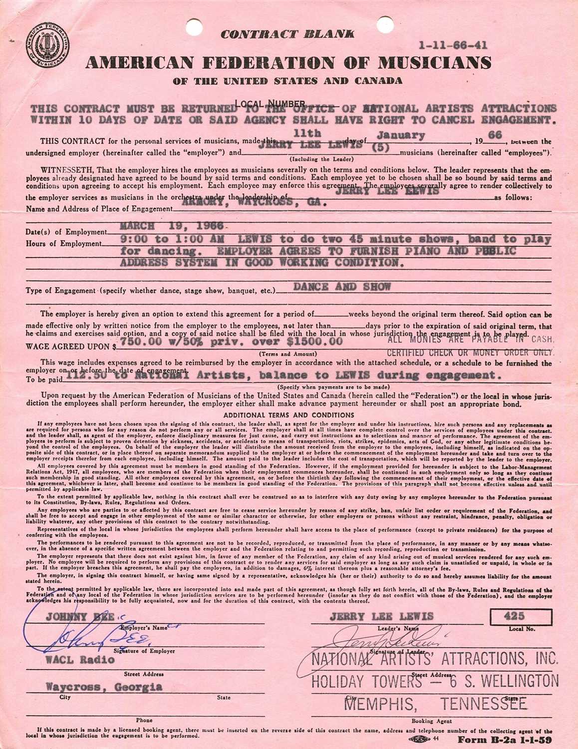 Lot 777 - LEWIS JERRY LEE: (1935-2022)