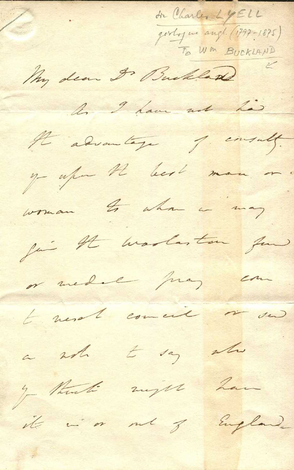 Lot 1248 - LYELL CHARLES: (1797-1875)
