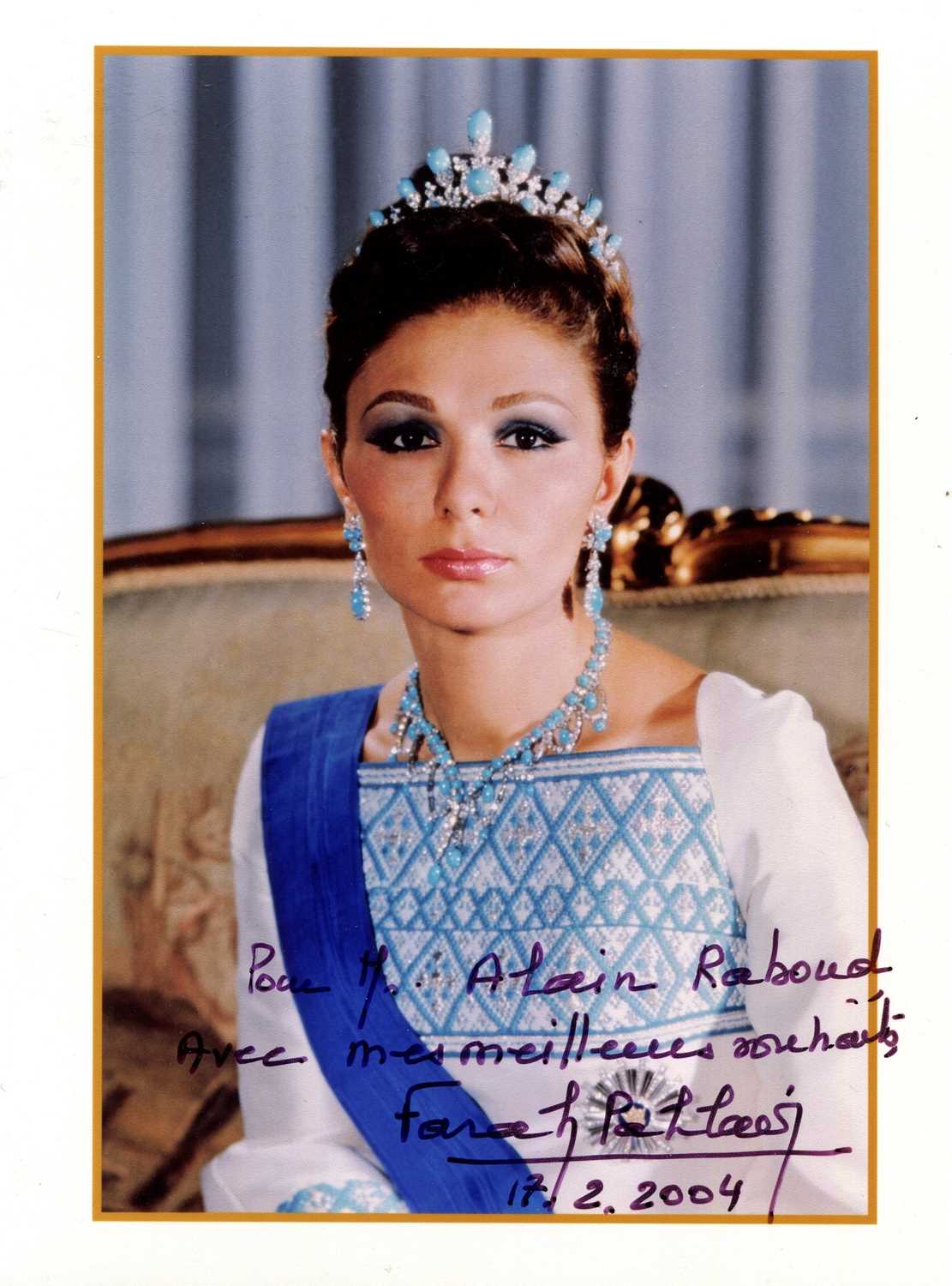 Lot 1475 - PAHLAVI FARAH & PAHLAVI REZA CROWN PRINCE: