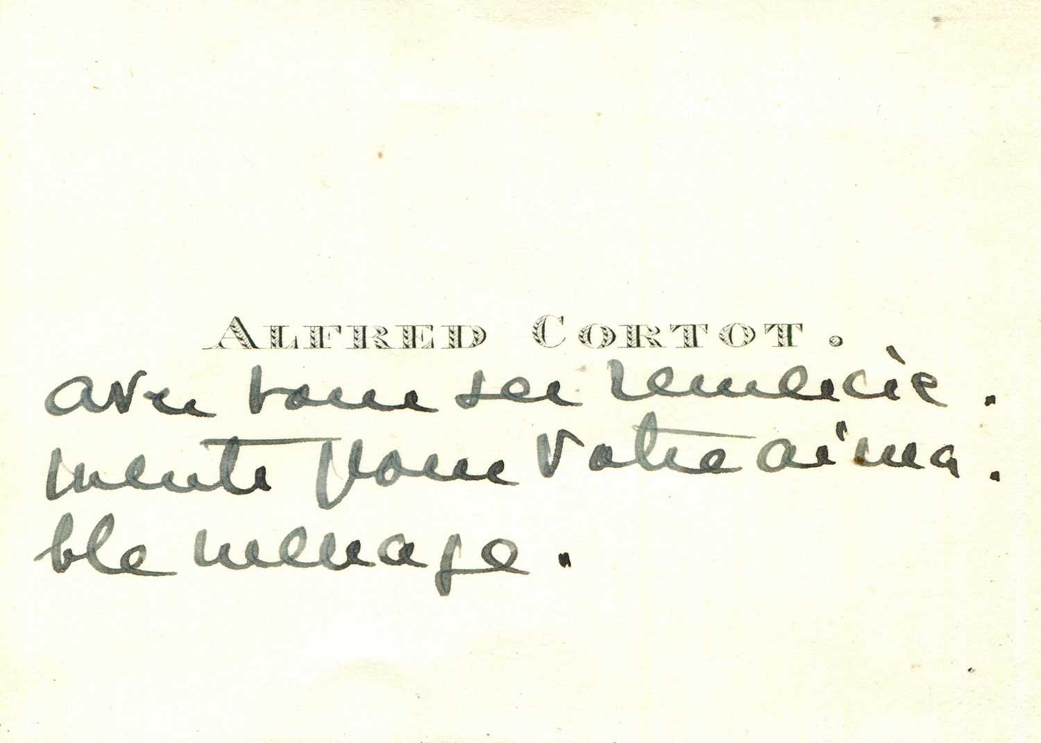 Lot 949 - CORTOT ALFRED: (1877-1962)