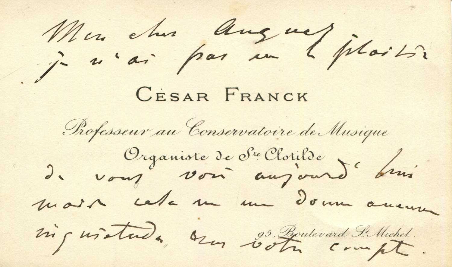 Lot 935 - FRANCK CESAR: (1822-1890)
