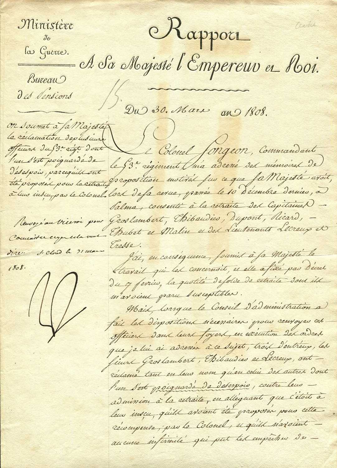 Lot 1376 - NAPOLEON I: (1769-1821)