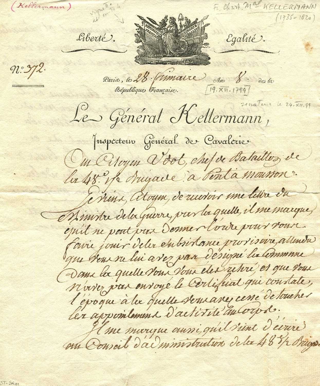 Lot 406 - KELLERMANN FRANÇOIS CHRISTOPHE: (1735-1820)