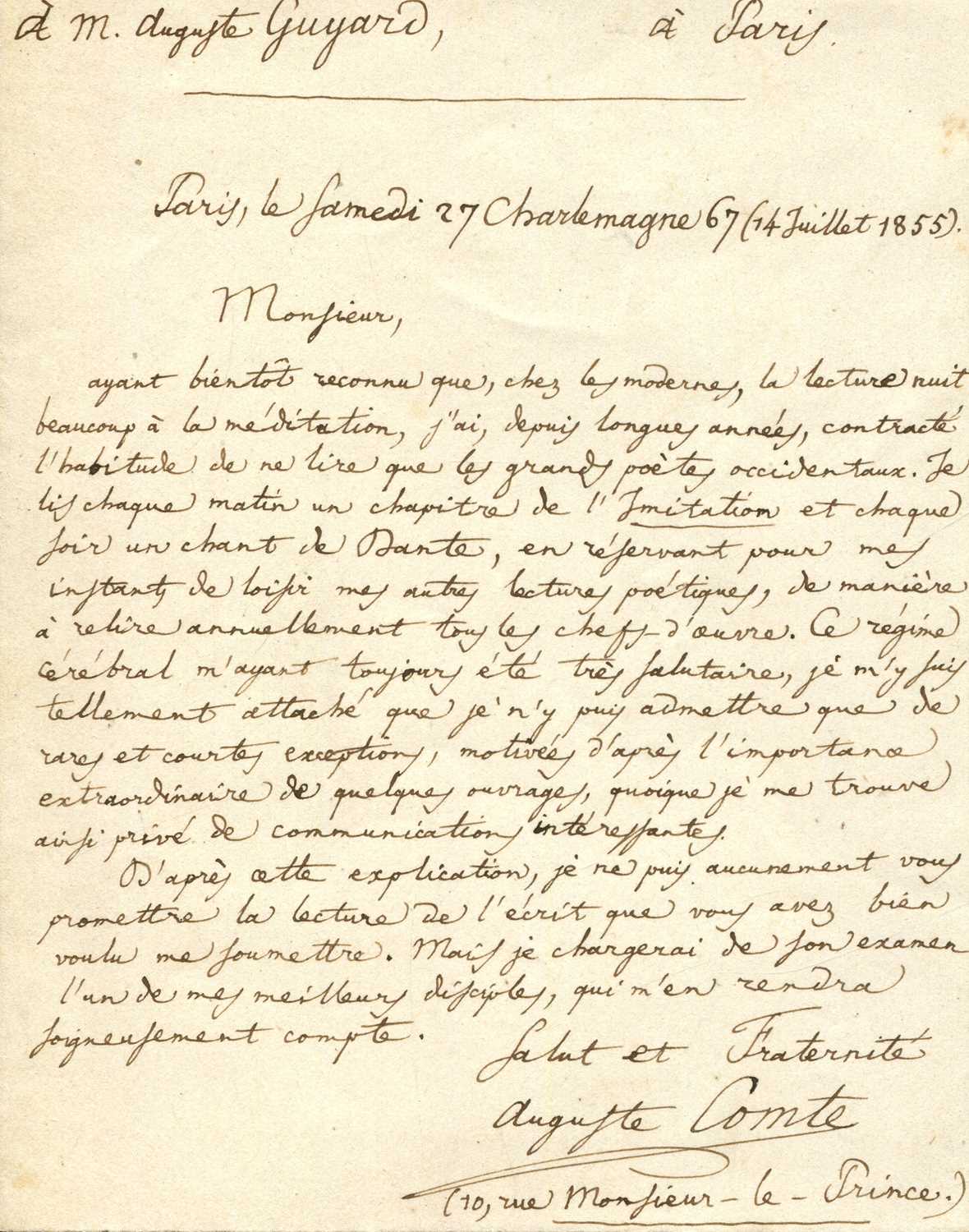 Lot 1461 - COMTE AUGUSTE: (1798-1857)