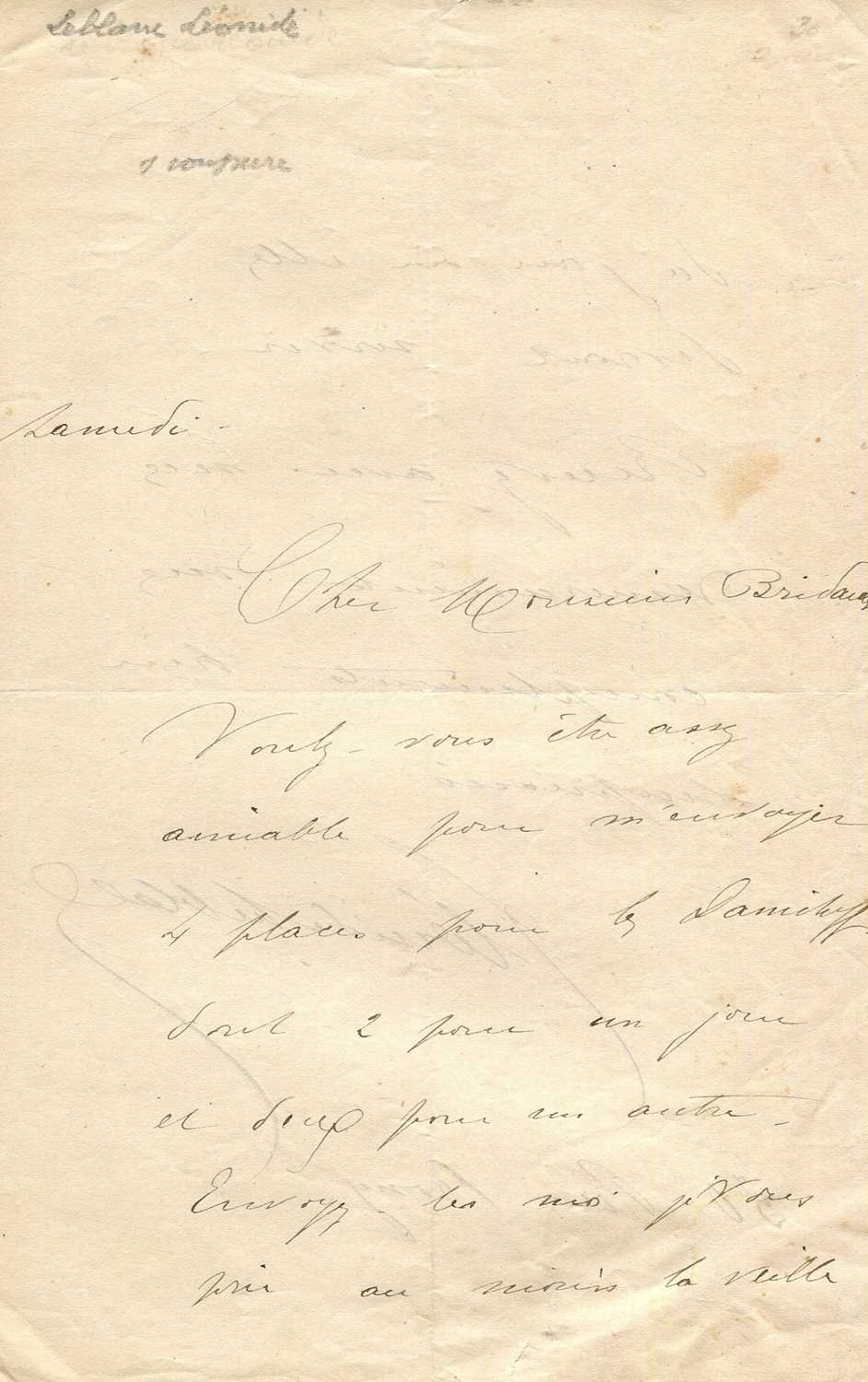 Lot 484 - LEBLANC LEONIDE: (1842-1894)